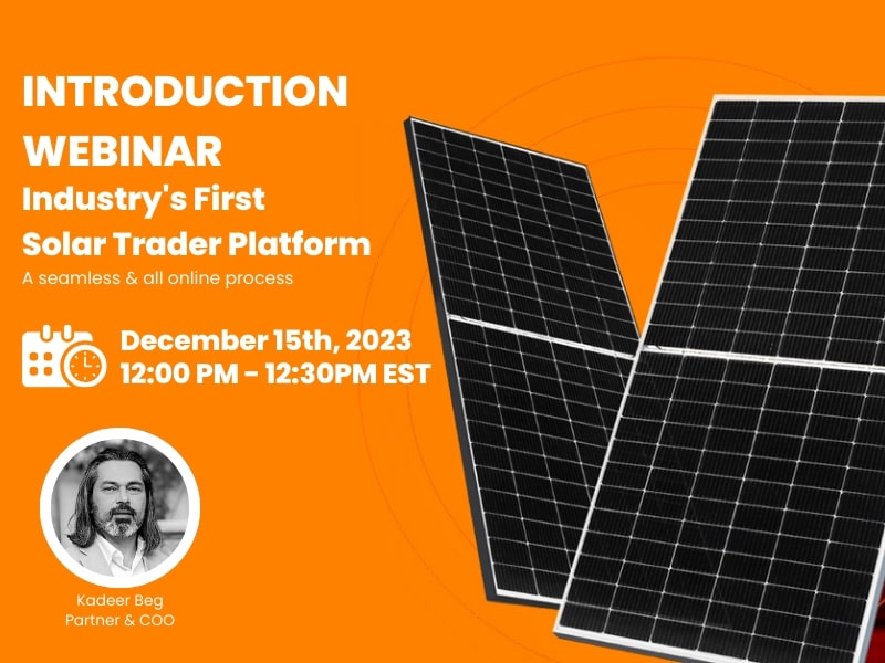 Webinar - Introduction to Solar Industry's First Trading Platform | Sunhub